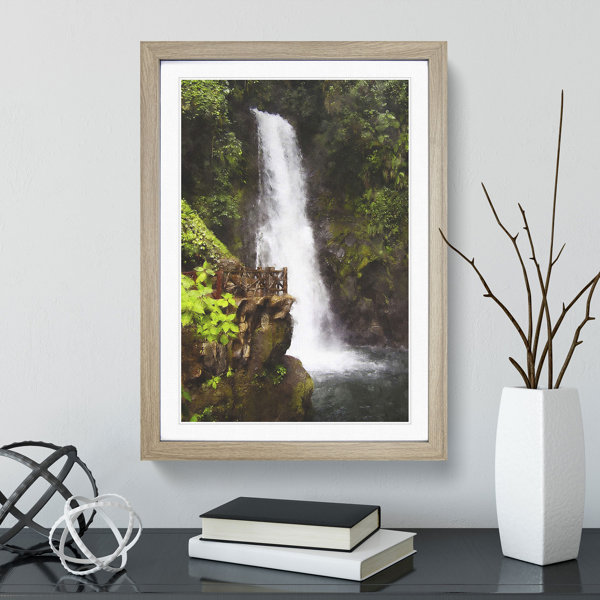 East Urban Home Costa Rica Waterfall - Picture Frame Graphic Art | Wayfair.co.uk